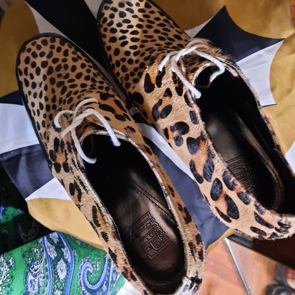 Vintage | Shoes | 97s Style Platform Leopard Print Oxfords | Poshmark